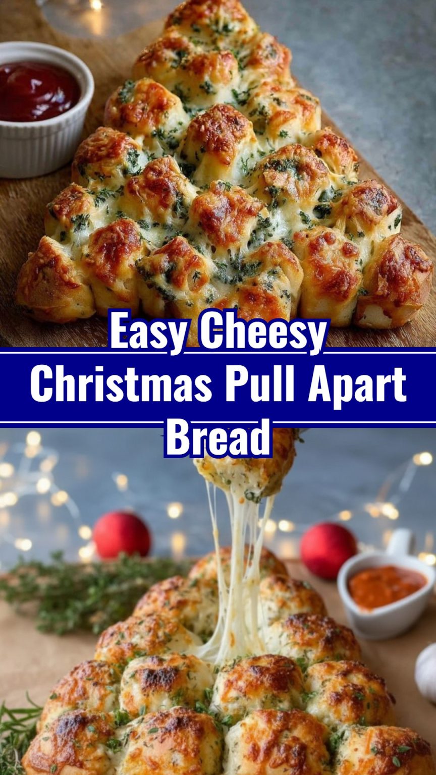 Homemade Cheesy Garlic Knot Christmas Tree Bread Appetizer ...