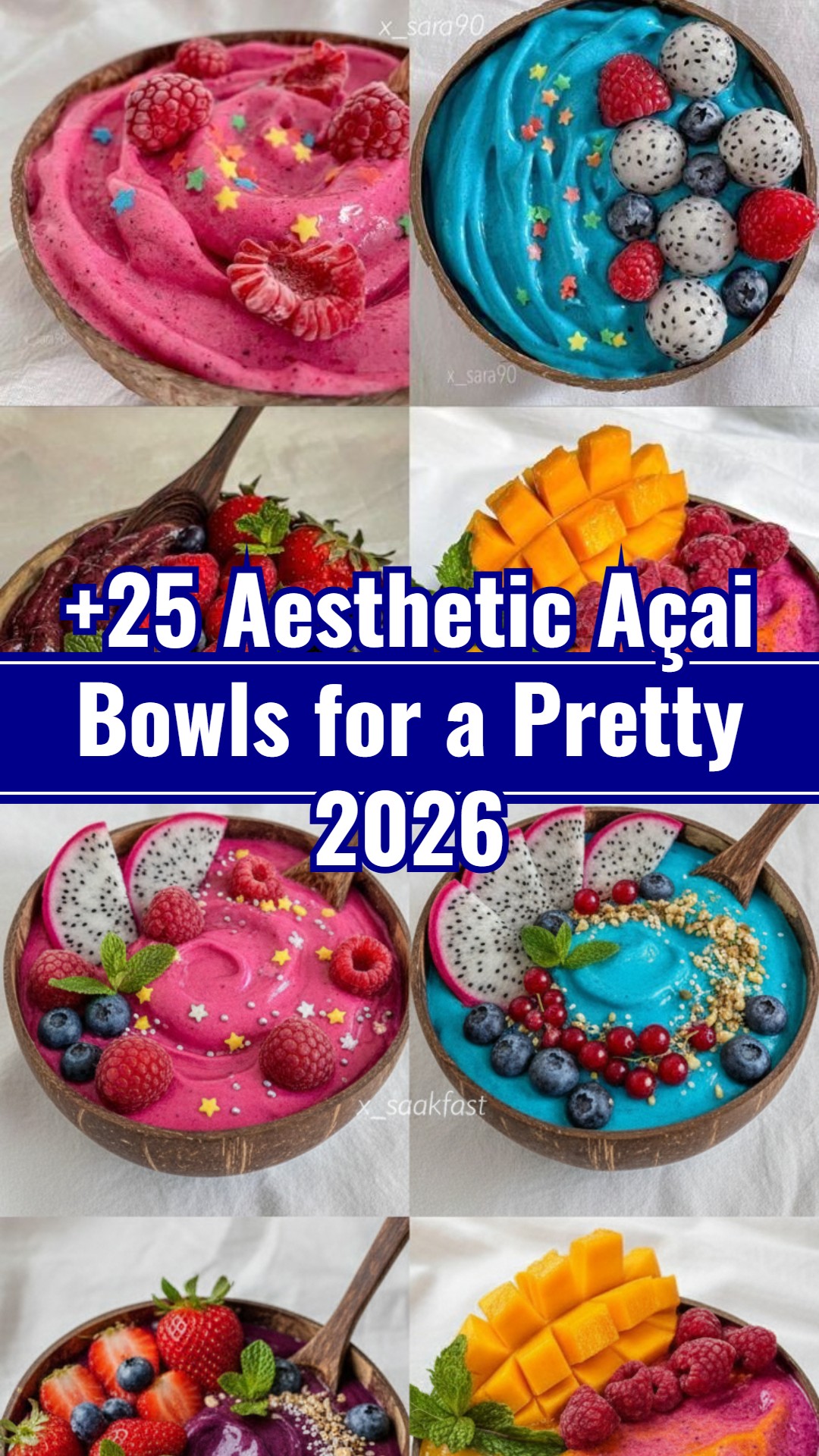 Homemade Blue Spirulina Açai Bowl High-Protein Aesthetic 2026 Breakfast ...