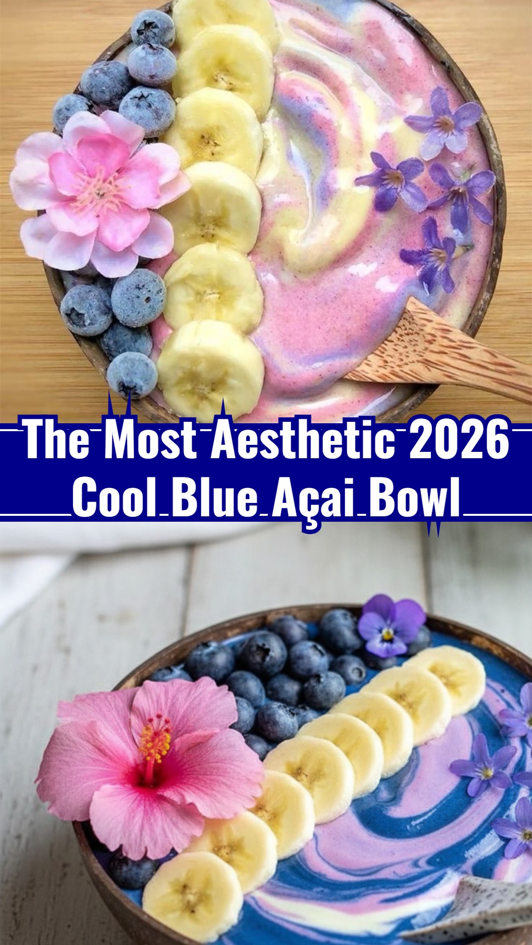 Viral Cool Blue Açai Bowl High Protein Aesthetic Morning Magic ...